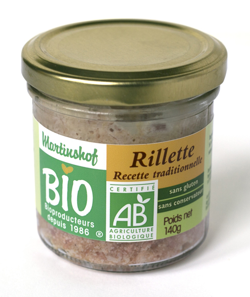 Rillette bio de porc à l'ancienne - Terrabière - Microbrasserie ...